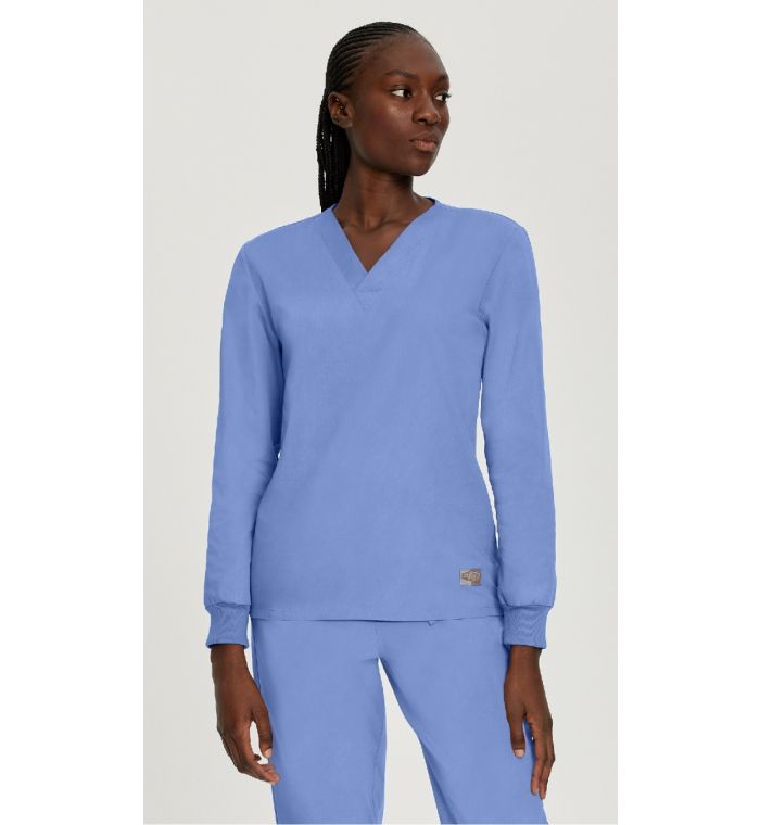 Landau ScrubZone LT104 Unisex No-Pocket V-neck Scrub Top